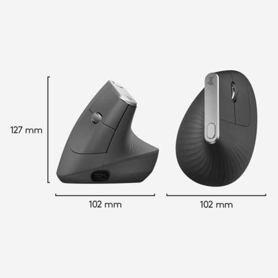 Мышь Logitech MX Vertical Mouse Black (910-005451) — фото 1