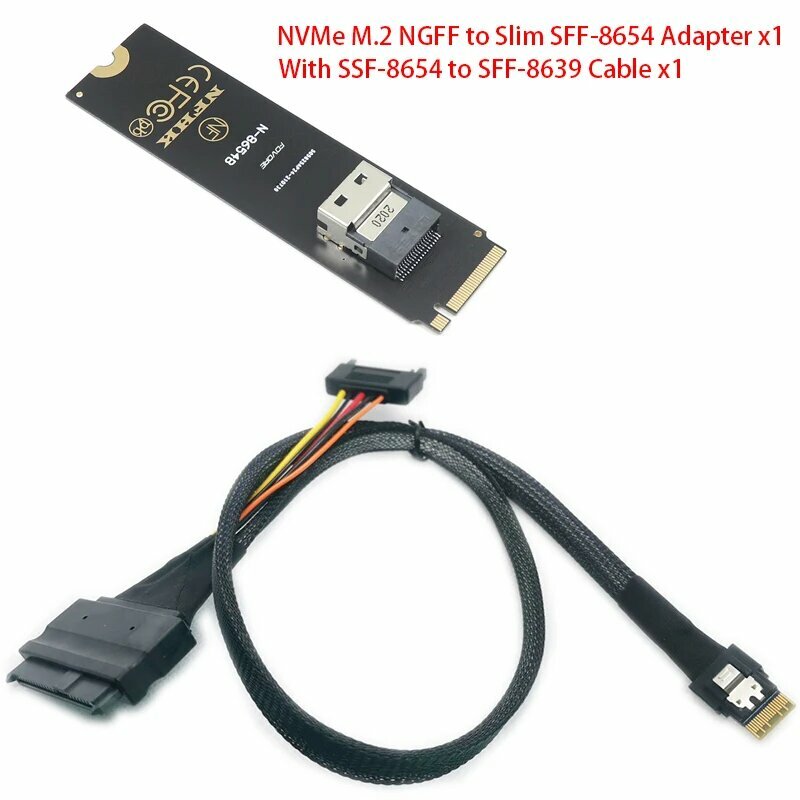 FOVORE Адаптер SFF-8654 на M.2 NVMe With Cable