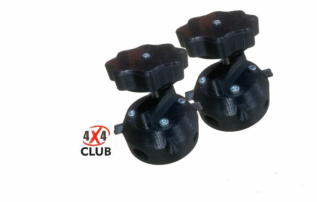 Крепление "4Х4 CLUB" на трубу 20, 25 мм для канистр Экстрим, Art Rider. Материал пластик. Комплект 2 шт