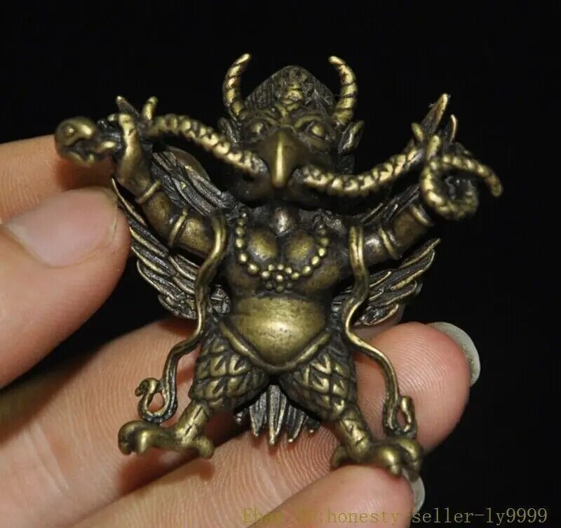 Тибетская бронзовая статуя Гаруды