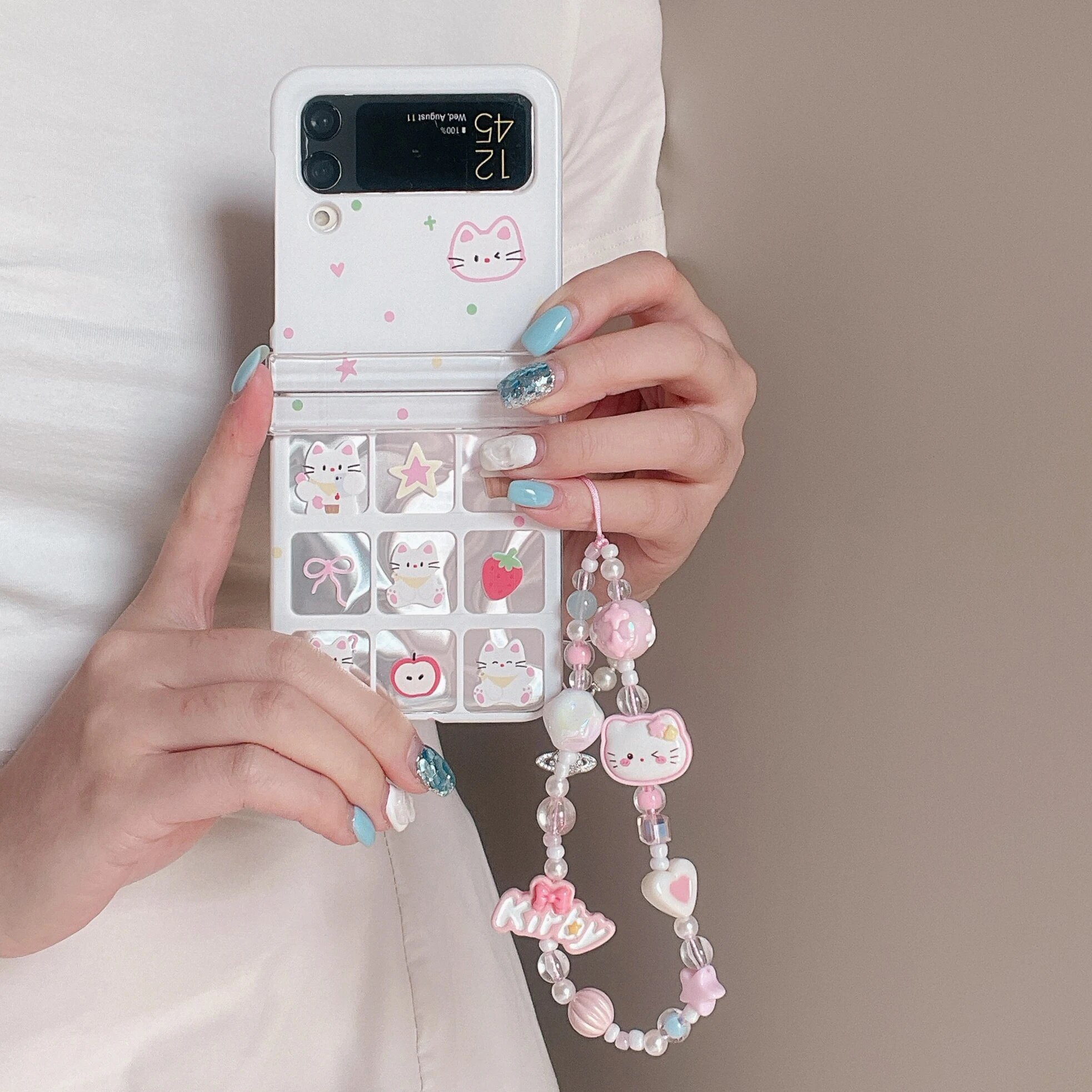 Чехол для Samsung Galaxy Z Flip 7 с ремешком, 9 кошек