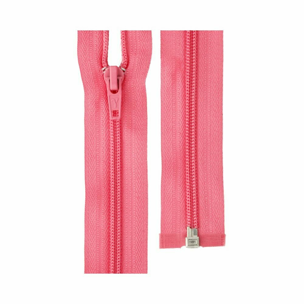 Молния 10 шт. спираль 70 см тип 5 разъёмная однозамковая №137 розовый