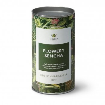 Чай зеленый NIKTEA Цветочная Сенча 80г тубус