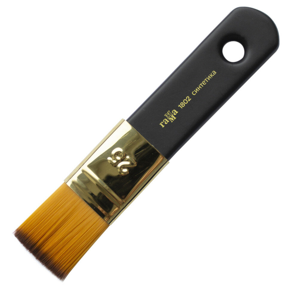 Кисть-флейц художественная Гамма, синтетика, №25, короткая ручка, 365687