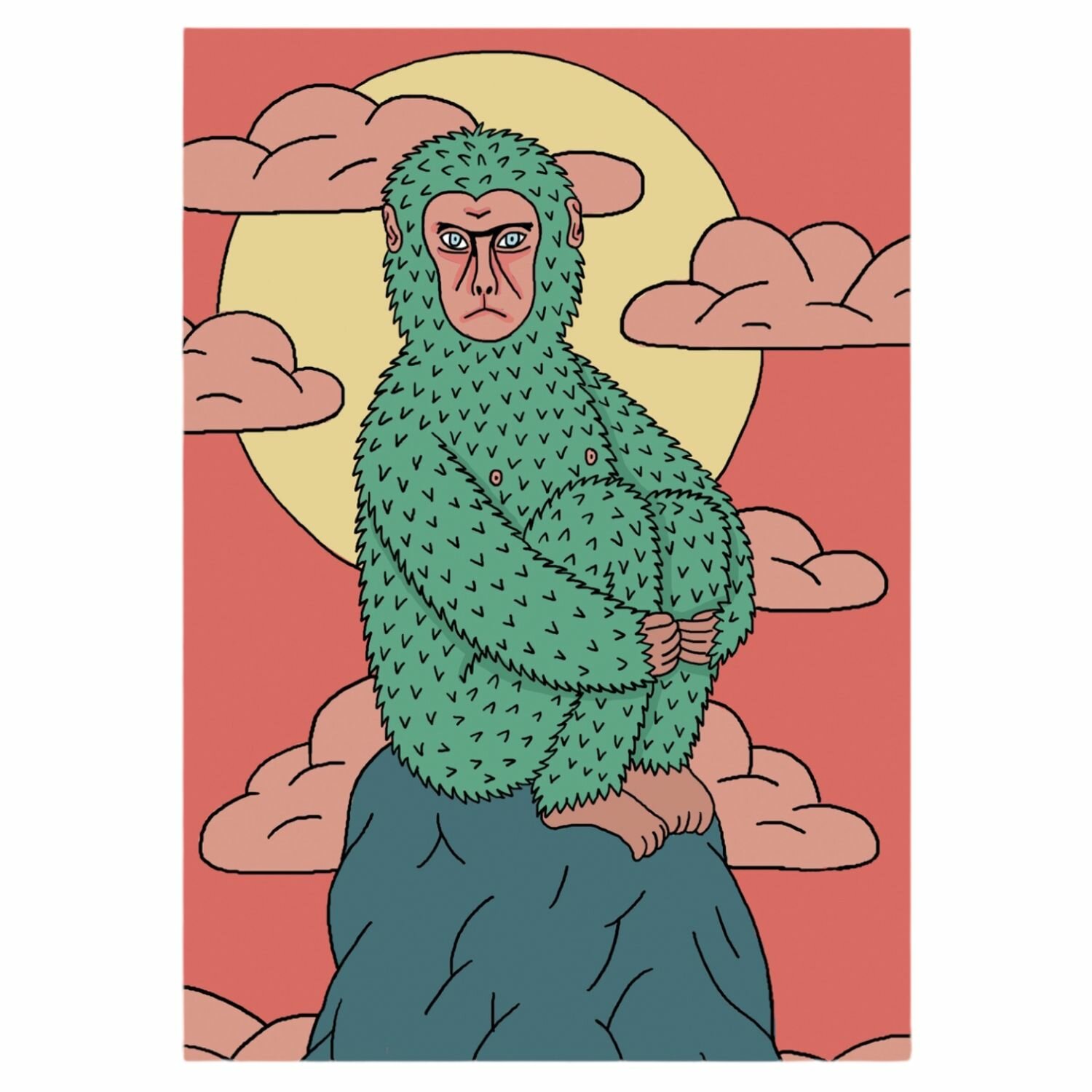 Скетчбук Валя Карнавалова «Обезьяна на камне», А5, 200 страниц