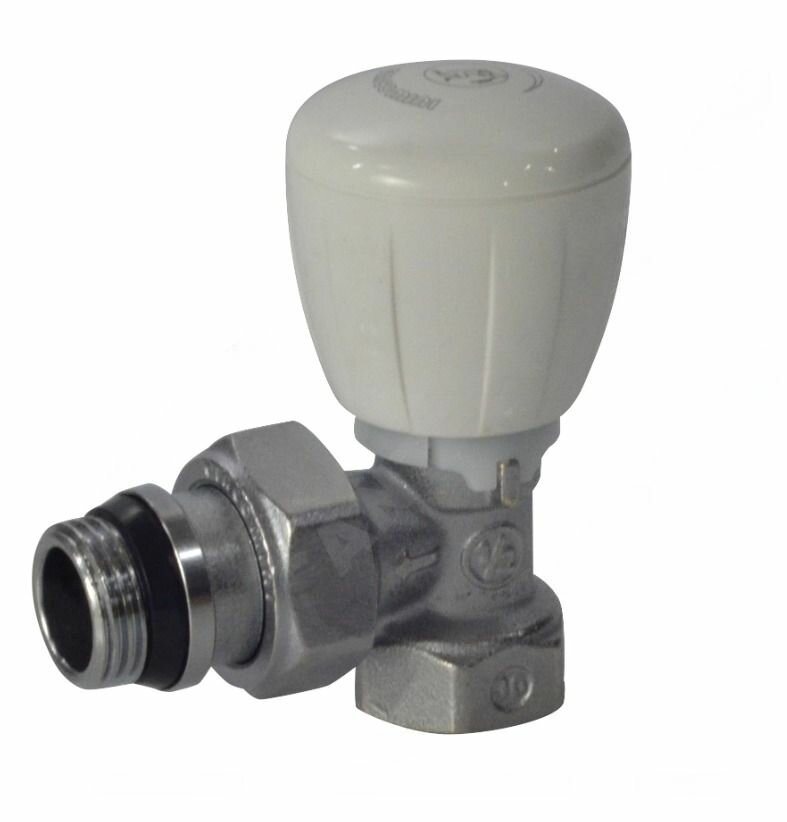Клапан термостатический R421TG Ду 15 Ру16 угловой ВР клипс clip-clap с преднастройкой, штуцер с герметичной прокладкой Giacomini R421X133