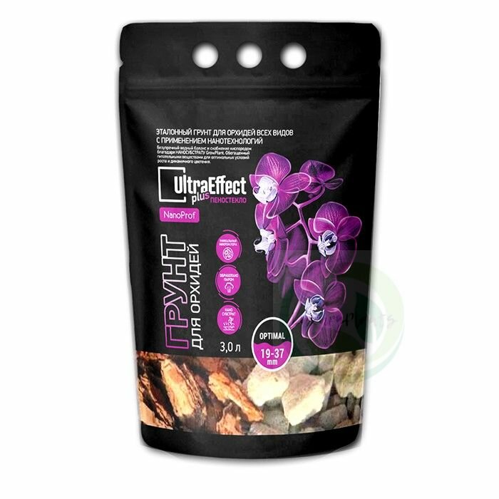 Грунт для орхидей UltraEffect+ Пеностекло - NanoProf Optimal 19-37mm 3,0 литра
