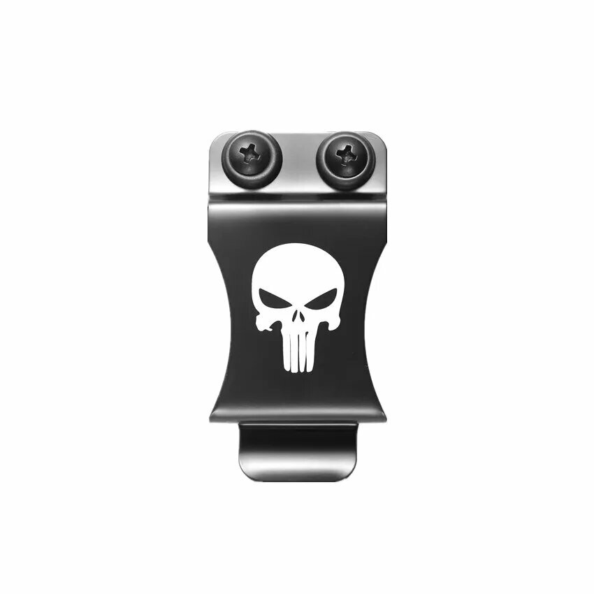 Внутренняя кобура Kydex HXXFLY для Glock 17 19 19X 25 31 45 с Olight Baldr S PL Metal clip SKULL