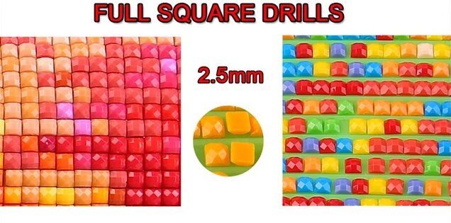 Алмазная мозаика DMC 447 цветов 50 bags (any color), square drill