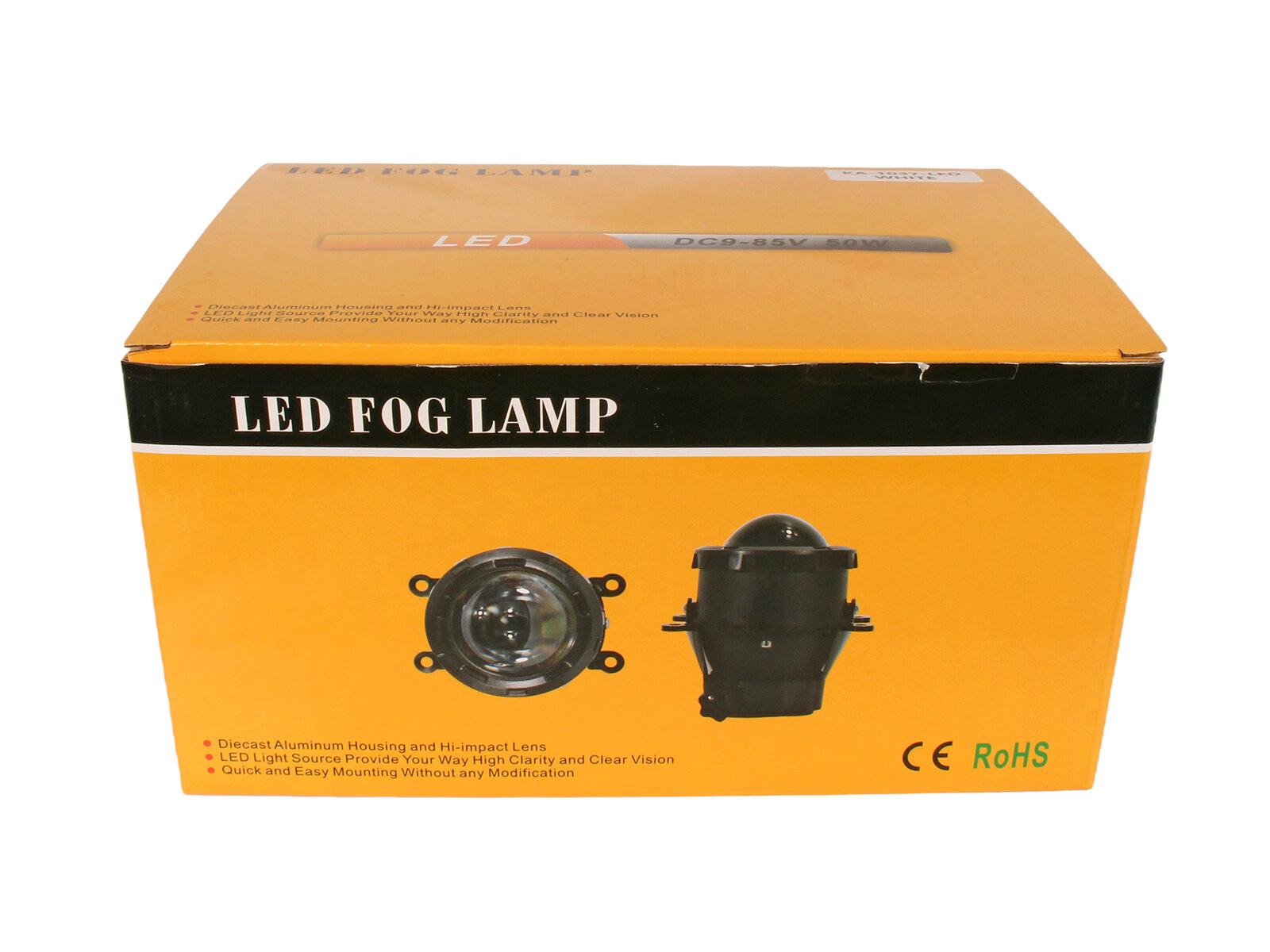 Фары противотуманные ПТФ светодиодные линзы (модуль) KA-1037 60W комплект