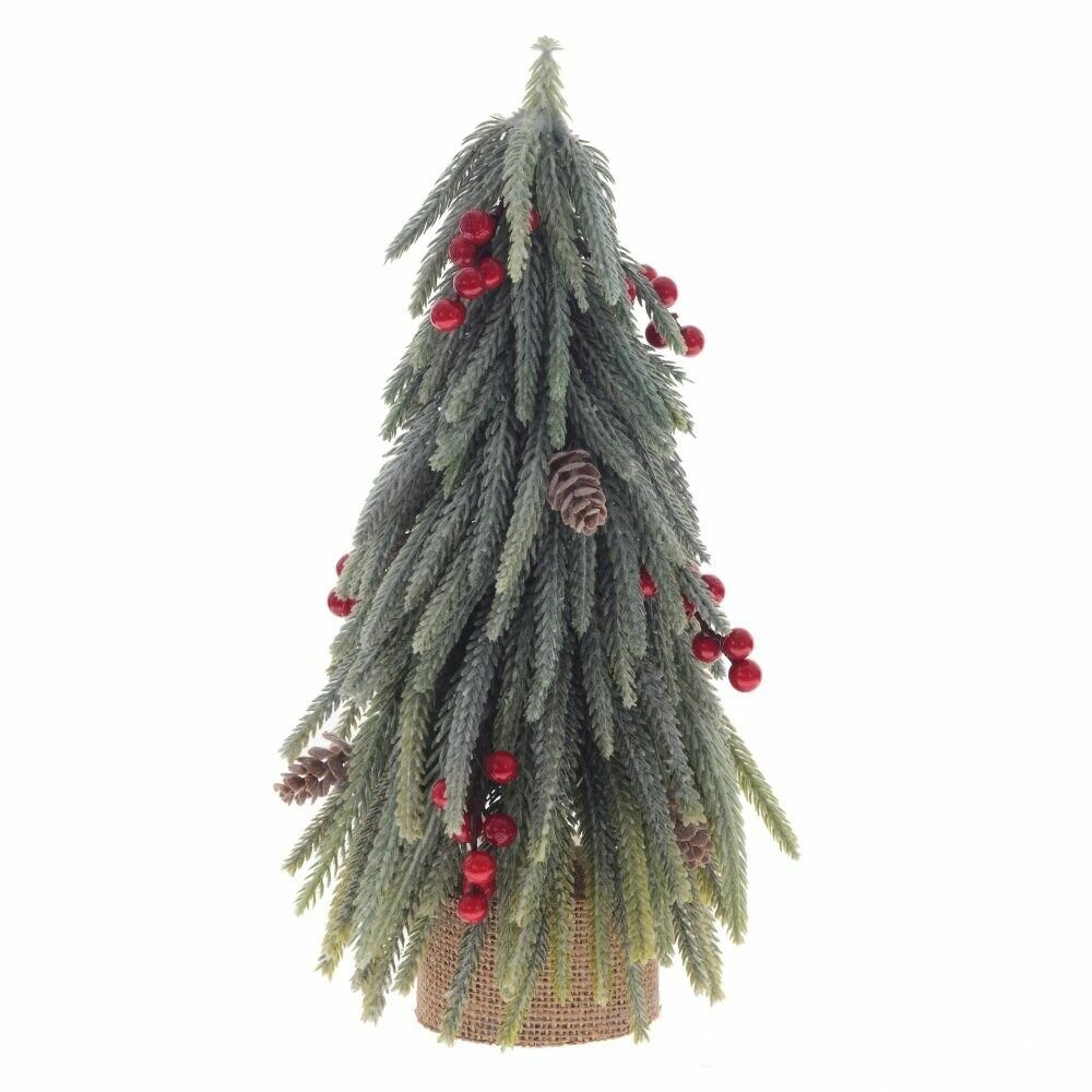 Елка новогодняя с шишками, 13х13х28 см