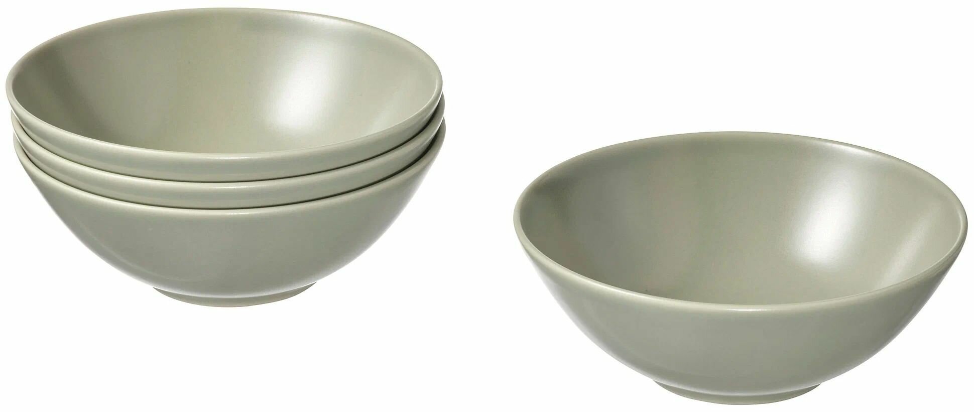 IKEA Набор тарелок "FARGKLAR" 16 см 4 шт зеленый