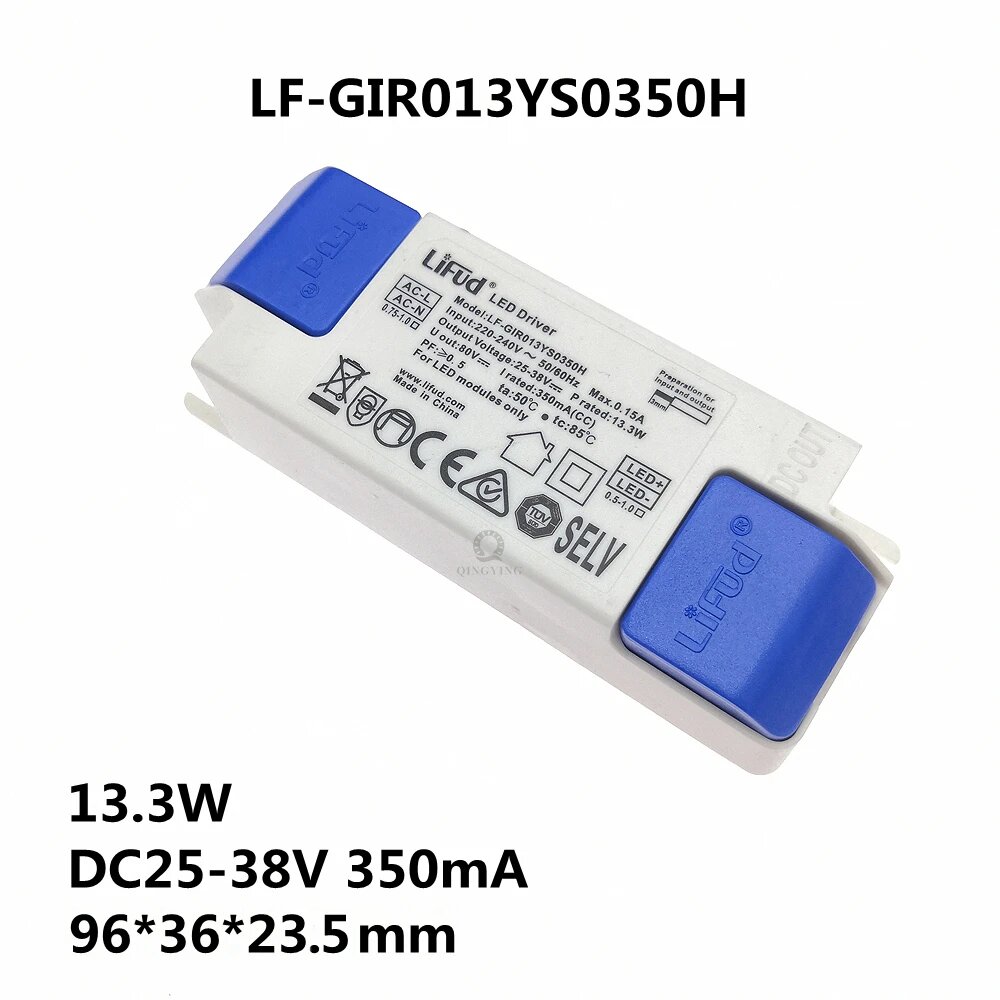 LiFud LED Driver GIRxxxYM YS 8-60 Вт 13W 350mA