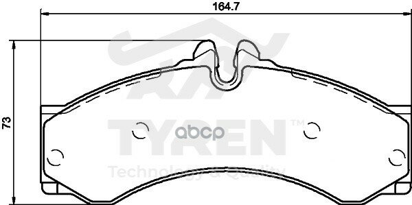 Колодки тормозные дисковые, передние Mercedes Sprinter I 95>, Sprinter Classic 13> Volkswagen LT II TYREN арт. TYR1215261