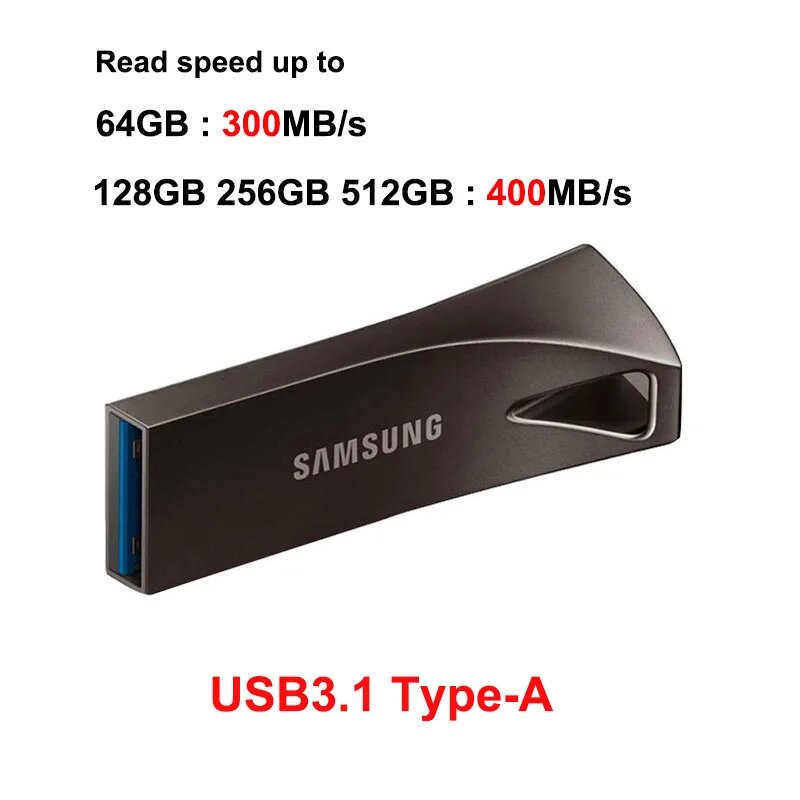 Samsung BAR Plus USB-накопитель 64/128/256 ГБ 256 ГБ, BE4