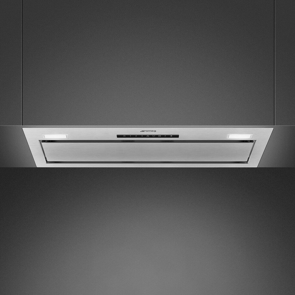 Вытяжка встраиваемая Smeg KSG8P4X, мощность 230 Вт, серый цвет
