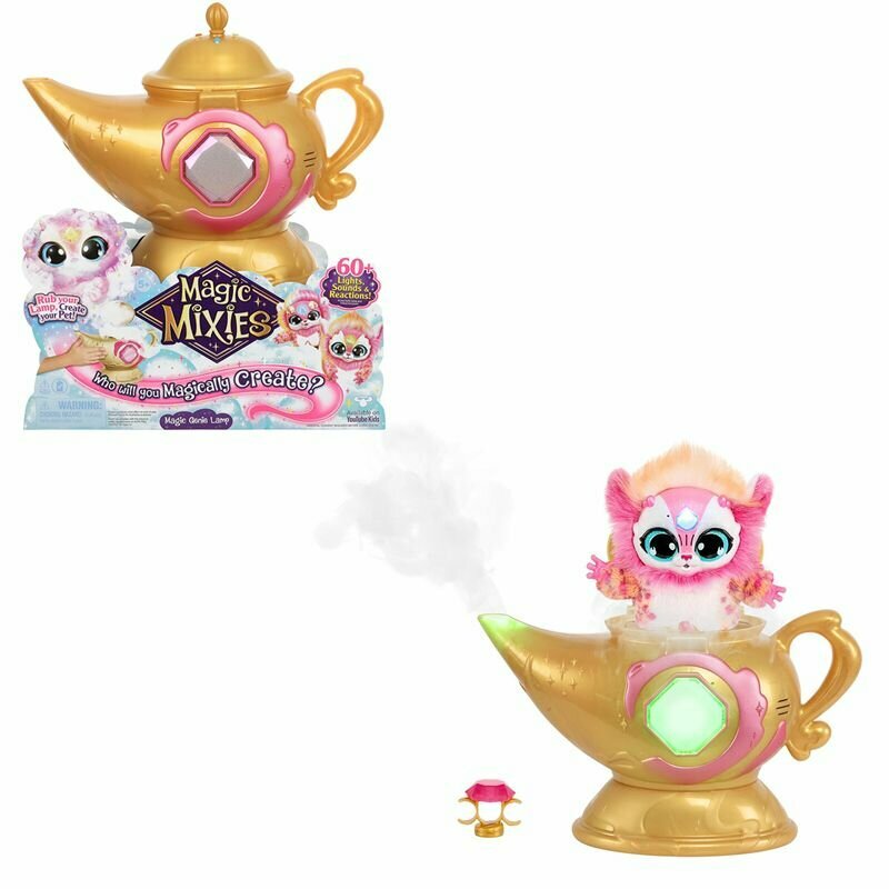 Moose Magic Mixies Magic Genie Lamp / Детские электронные интерактивные игрушки-сюрпризы с подсветкой, дымовыми эффектами и более чем 60 видами звуков