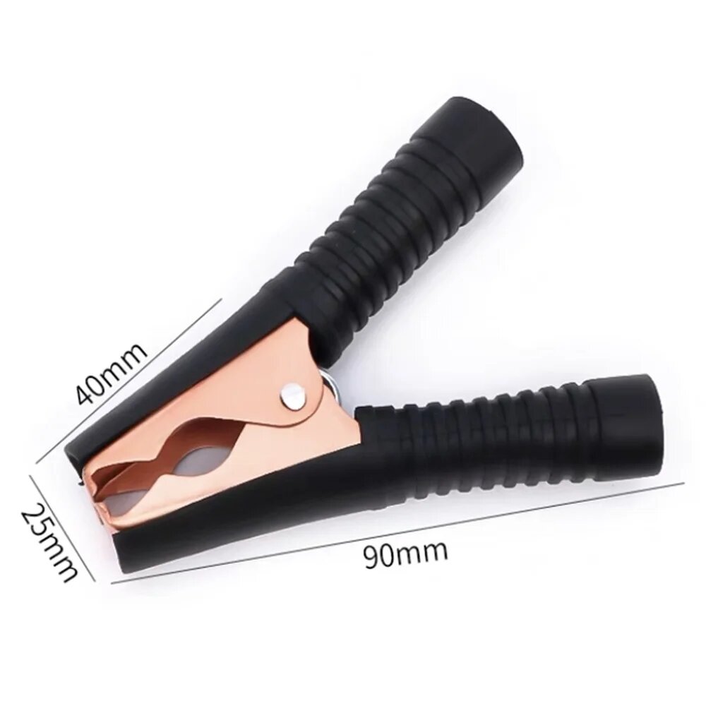 Зажим крокодил 100A Black, 90x40x25 мм