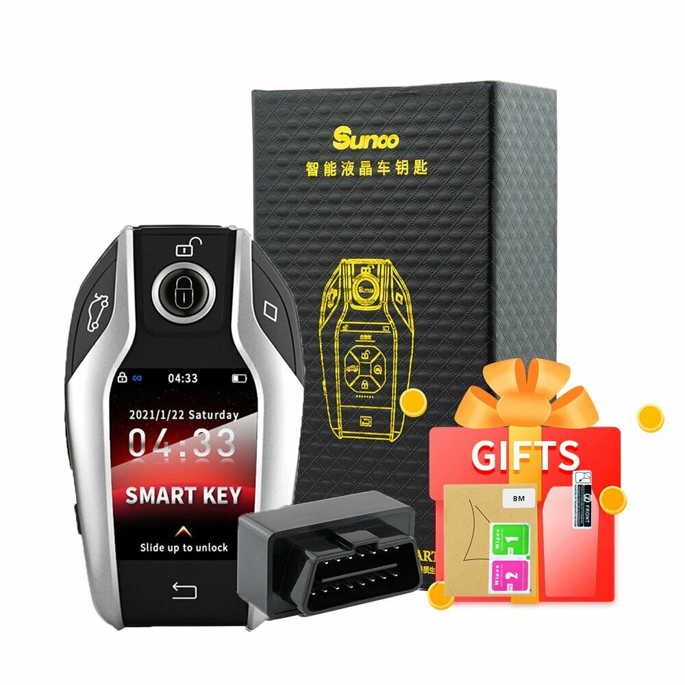 Автомобильный смарт-ключ TK800 OBD для BMW, Mercedes Benz, Audi, Land Rover, VW, Kia, Toyota, Cadillac, Lexus Buick, ЖК-дисплей, удобный доступ German, Silver LCD KEY