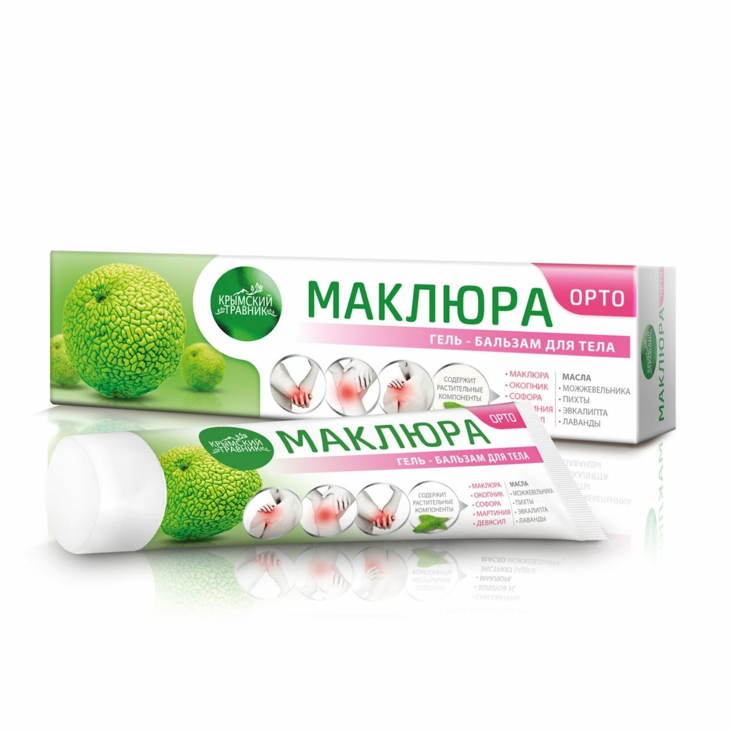 Гель-бальзам для тела Крымский Травник Маклюра Орто, при болях в суставах и отложении солей, 100 мл