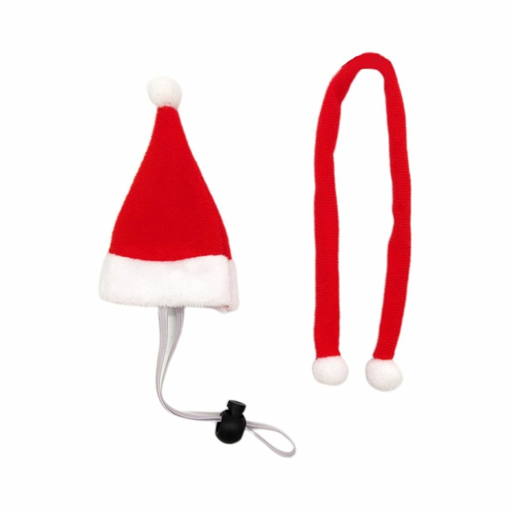 1 комплект, рождественская шапка с курицей и домашним животным, шарф, мини-зеленый маленький Санта-Клаус регулируемым ремешком на подбородке