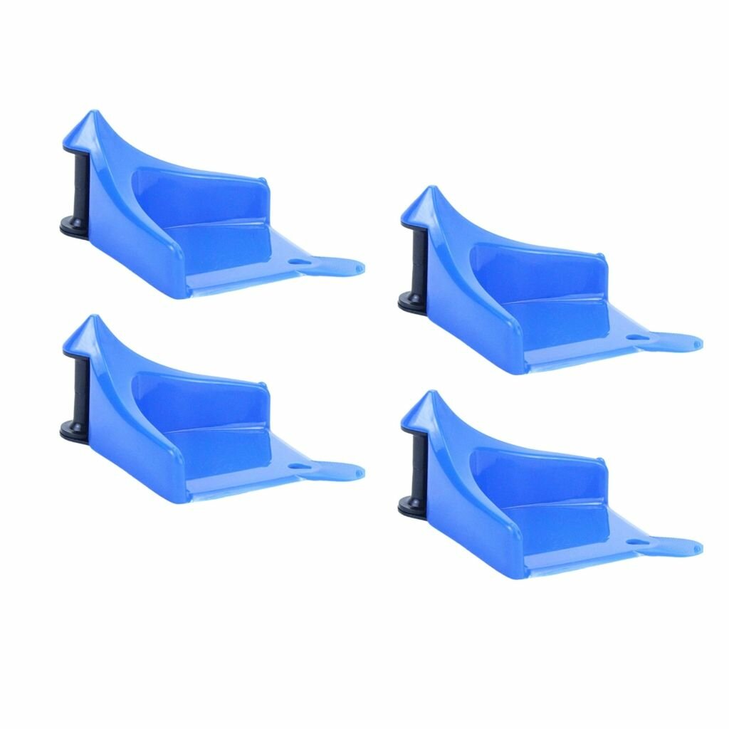 4 фиксатора проводов для шин-синие