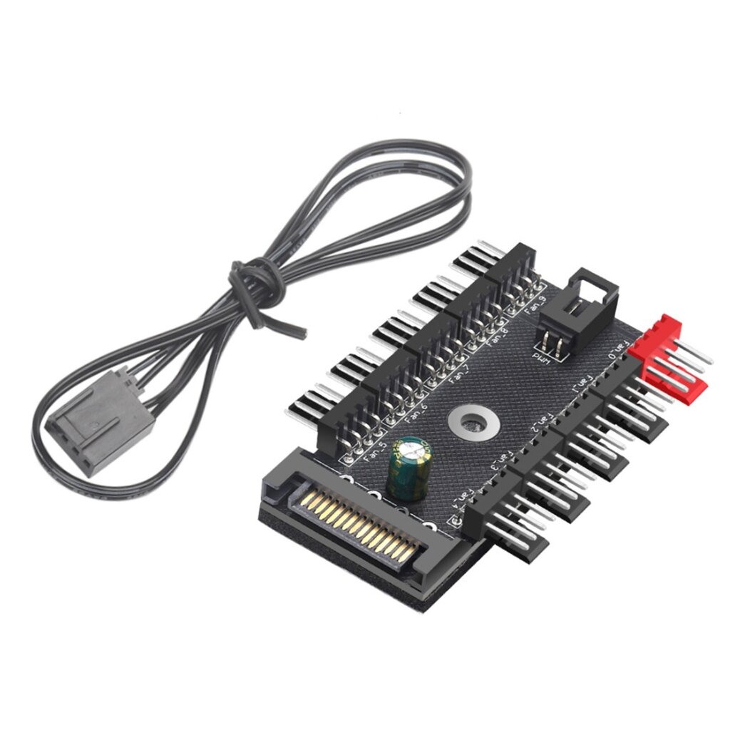 Вентилятор с 4-контактным ШИМ-управлением Разветвители HUB увеличивают циркуляцию воздуха для лучшего охлаждения