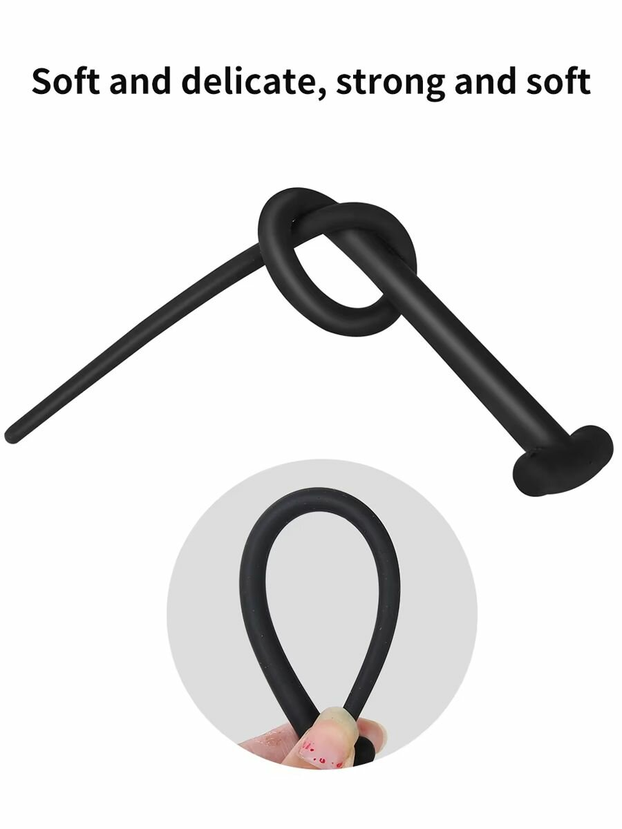 Мужской силиконовый гибкий стимулятор уретры, 22см