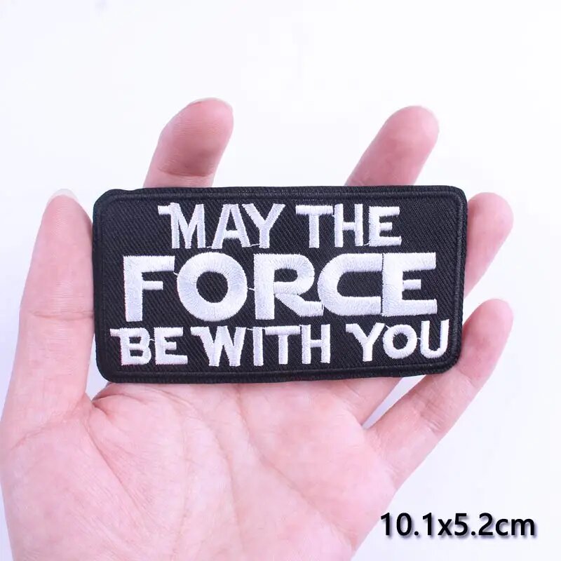 Нашивка "May the Force" черная, 10.1x5.2 см, PE4594CT