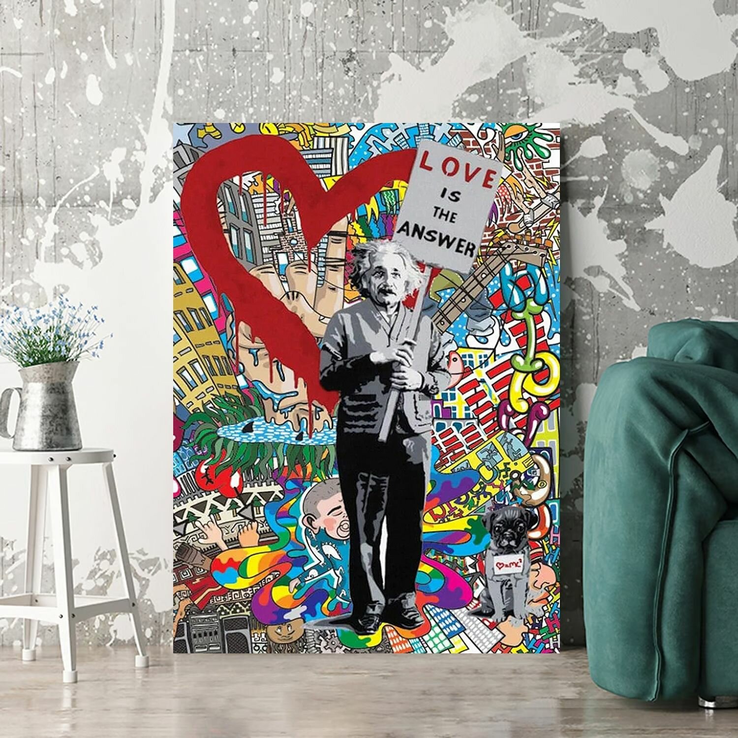 Бэнкси постер, картина Banksy, 60х80 см.