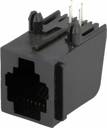 Разъем TE Connectivity 5520250-2 Гнездо RJ11 PIN: 4 Кат: 3 экранированный, со стопором панели 1шт