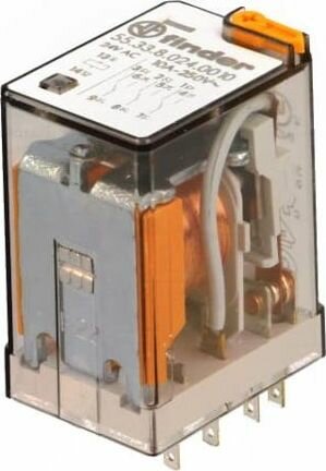 Реле FINDER 55.33.8.024.0010 Миниатюрное универсальное электромеханическое монтаж в розетку, 3CO 1, 1 шт