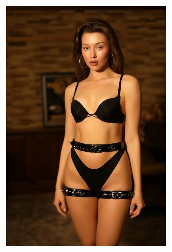 Черный пояс с гартерами «БДСМ Барби» БДСМ Арсенал