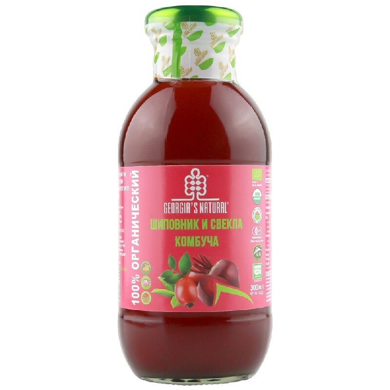 Комбуча GEORGIA'S NATURAL ORGANI из шиповника и свеклы /стекло/ 300мл