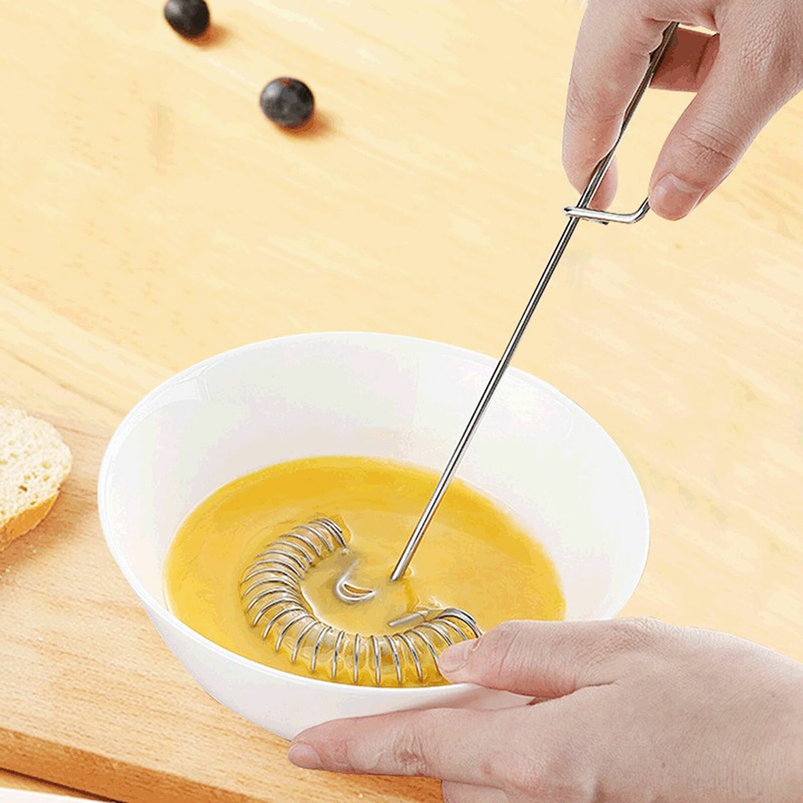 Ручной венчик из нержавеющей стали, спиральная пружина, венчик для взбивания яиц, сливок и лапши, инструмент для выпечки