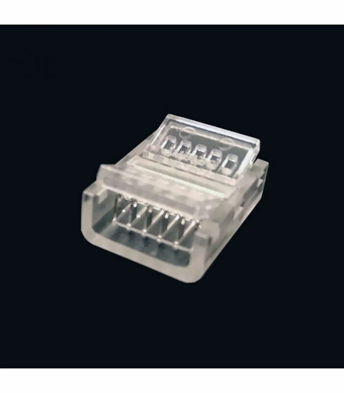 Безпаечный соединитель для подключения ленты 6 пин (RGB+CCT) 12 мм, лента-лента. Комплект 5 штук