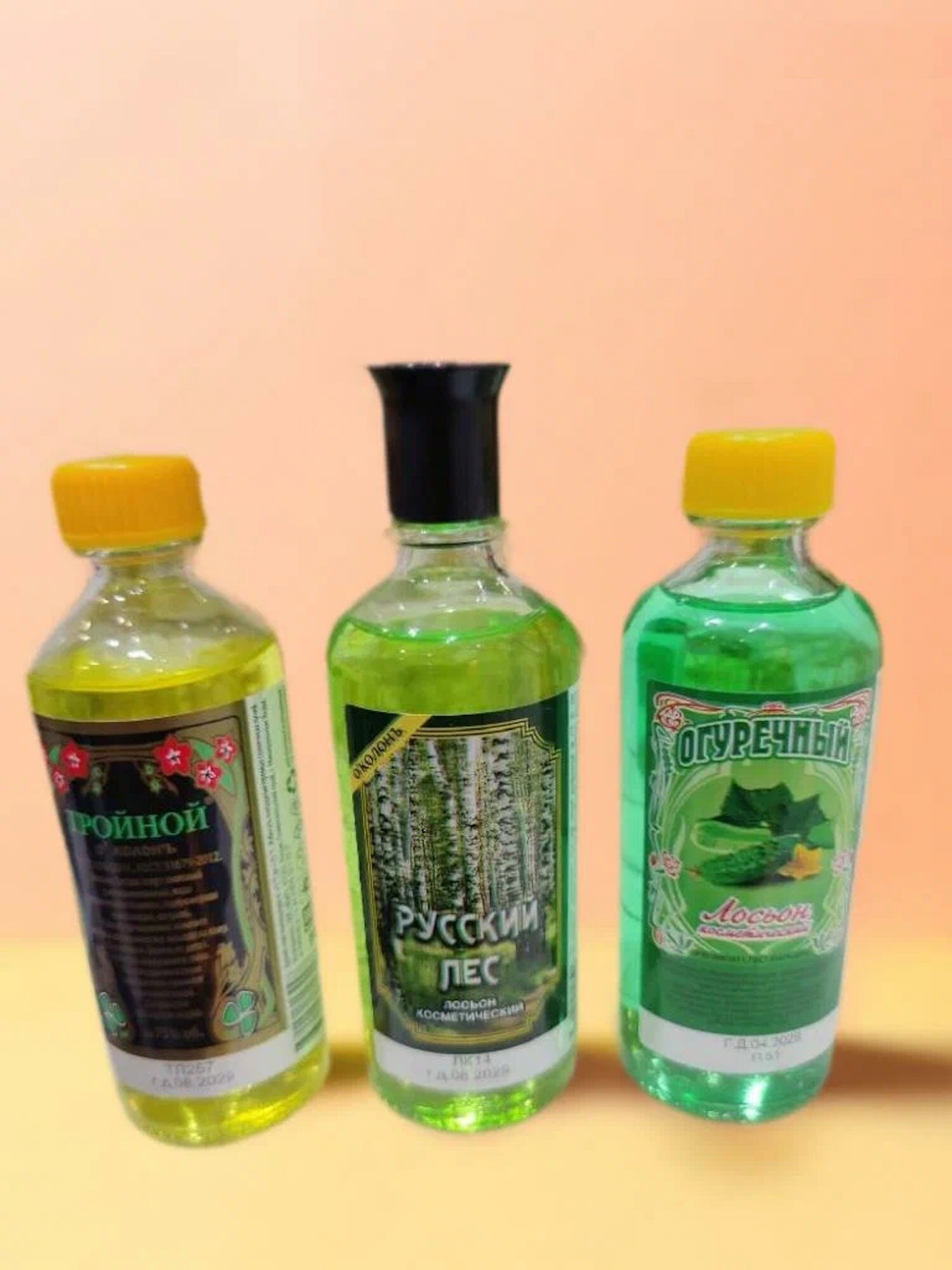 Лосьоны для бритья Абар "Тройной" + "Русский лес" + "Огуречный", комплект 3 шт