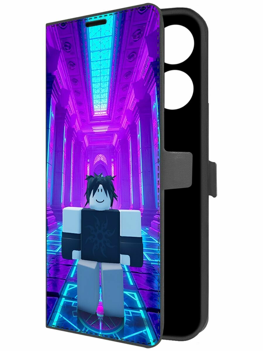 Чехол-книжка Krutoff Eco Book для INFINIX Smart 7 Roblox-Форсакен Ту Тайм (Forsaken Two Time) (черный)