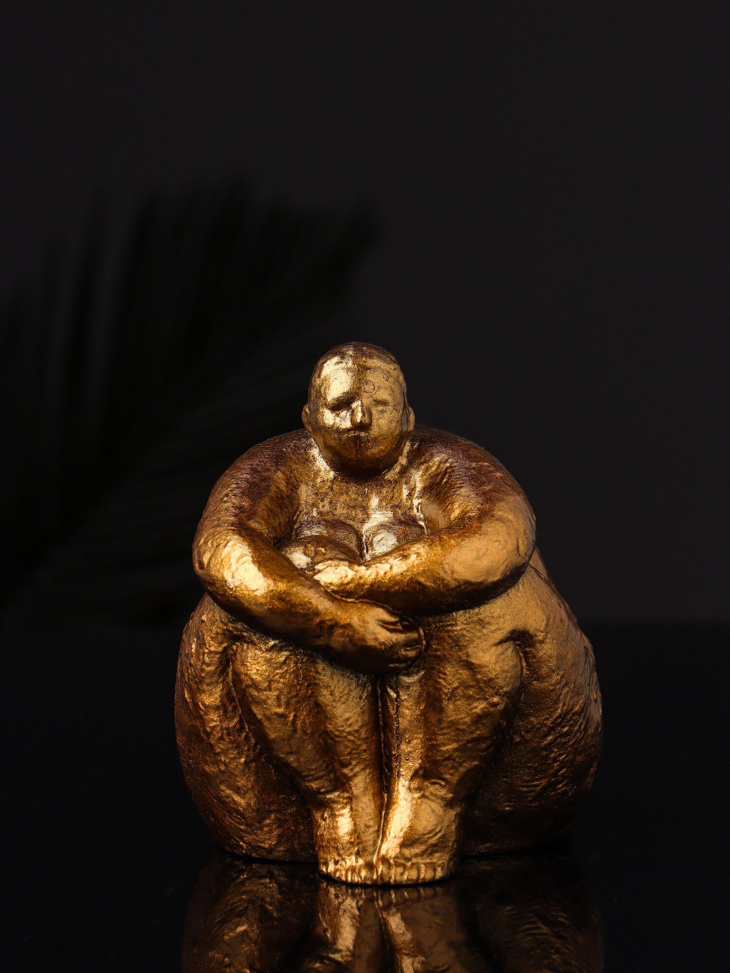 Фигура "Дама" 9х8х8 см, бронза