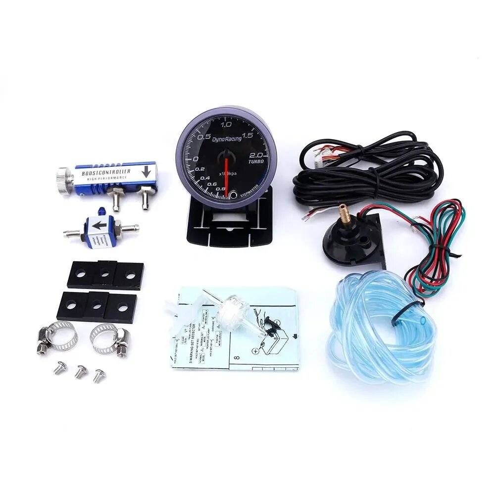 Автомобильный прибор с турбонаддувом Dynoracing 60 мм, 2 БАР + регулируемый комплект регулятора турбонаддува, 1-30 фунтов на квадратный дюйм, автомобильный прибор для салона