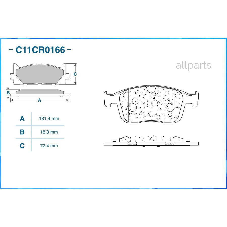 CWORKS C11CR0166 Колодки тормозные передние VOLVO