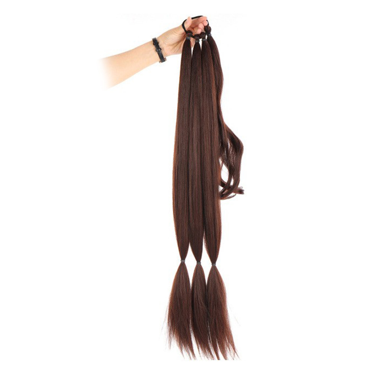 Long Braided Ponytail Extension Elastic Band Hair Extensions
