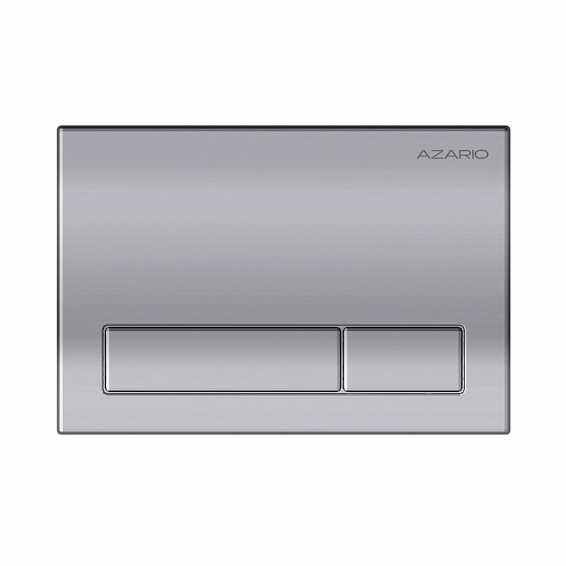 Кнопка смыва AZARIO механическая, двойной смыв, прямоугольные кнопки, хром глянцевый (AZ-ИУ00014)