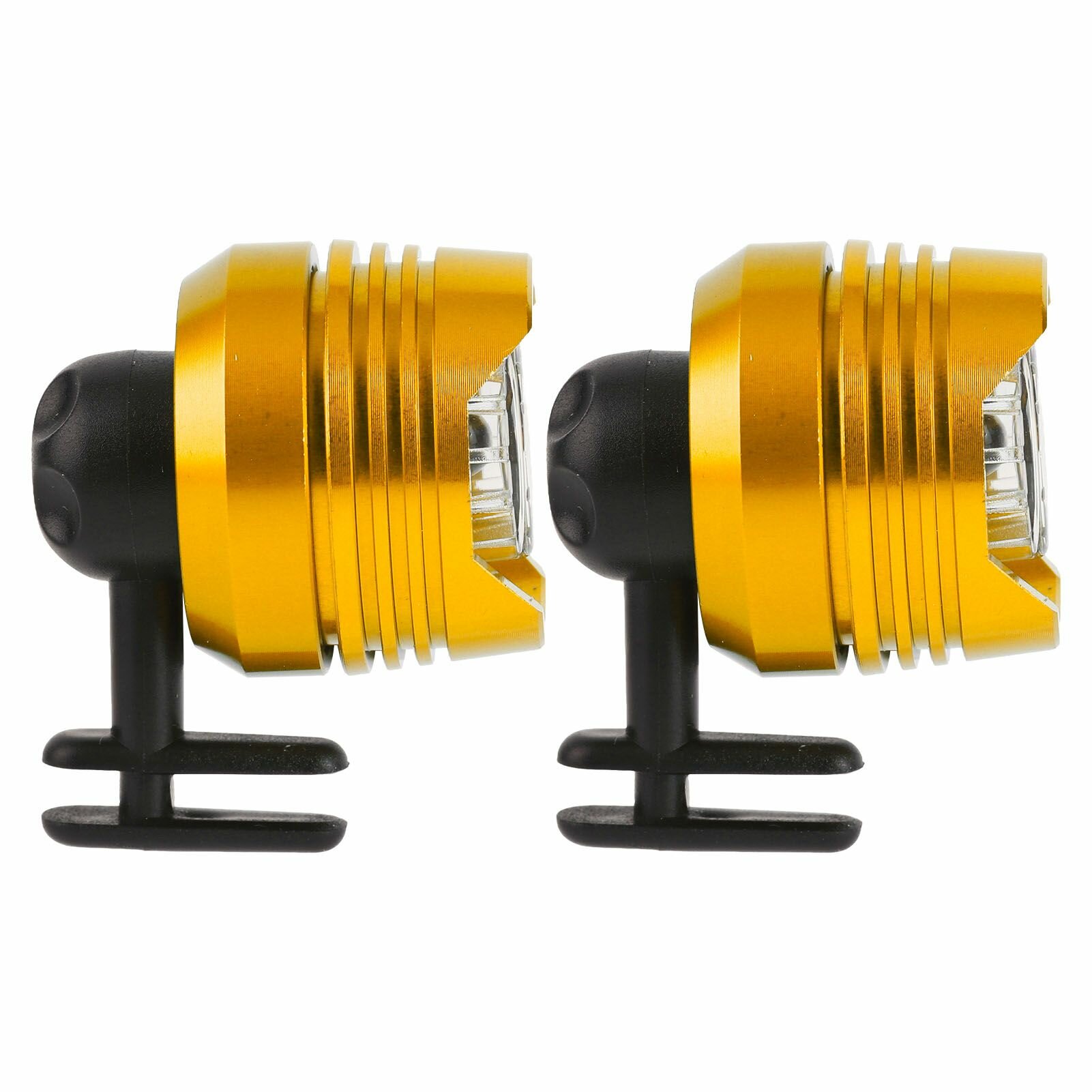 2 шт. фары для обуви из алюминиевого сплава с батарейным питанием, универсальные фонари для обуви с отверстиями для езды на велосипеде, кемпинга, пешего туризма, золото