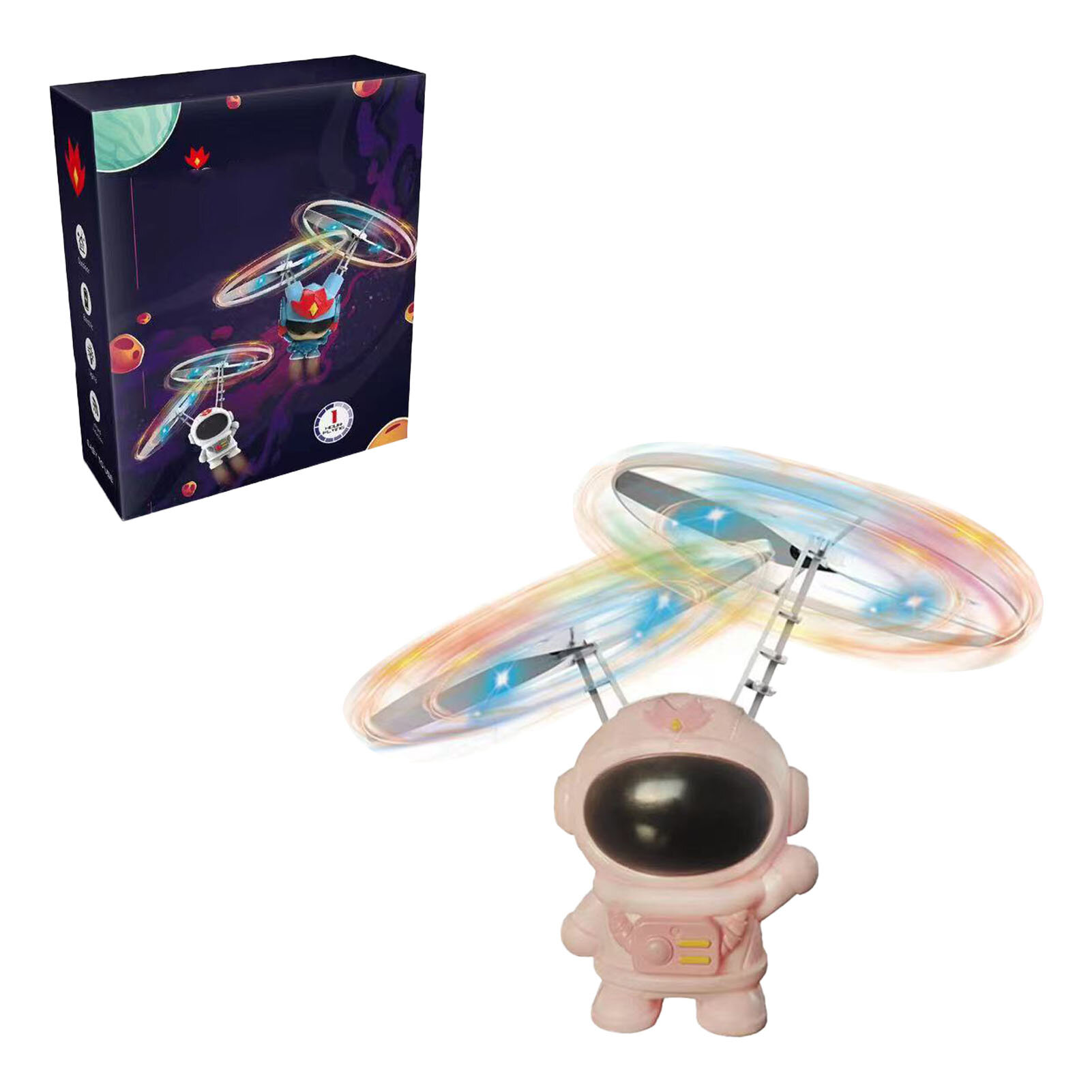Летающий космонавт детская игрушка забавная инновационная инфракрасная индукционная летающий космонавт игрушка-дрон со светодиодной подсветкой для детей подарки розовый