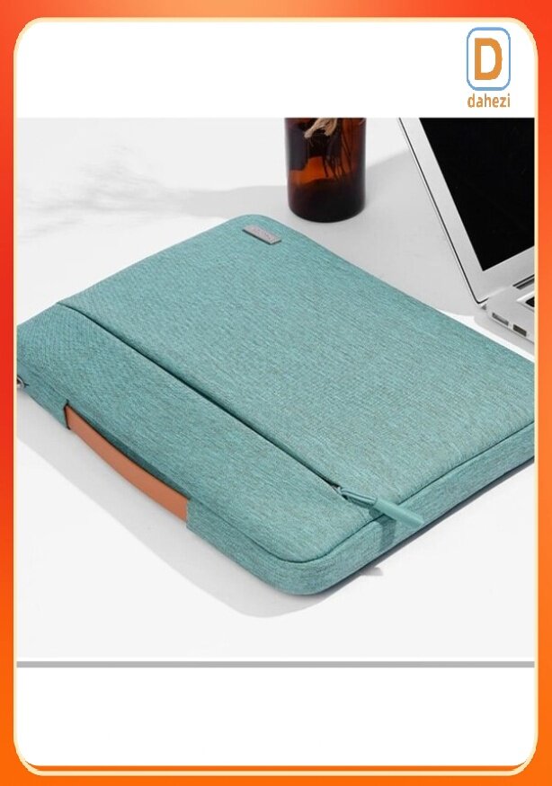 Чехол для ноутбука с несколькими карманами для Macbook Air 13.6, Macbook Pro 14, Macbook M3 16.2 (зелёный) и других моделей (14 дюймов)