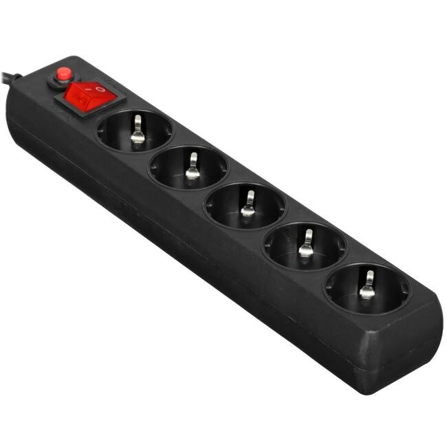 EHLB-1 Сетевой фильтр Гарнизон EHLB-1, 5 р, 10А, 1.8м, ур. защиты 4, черный, коробка