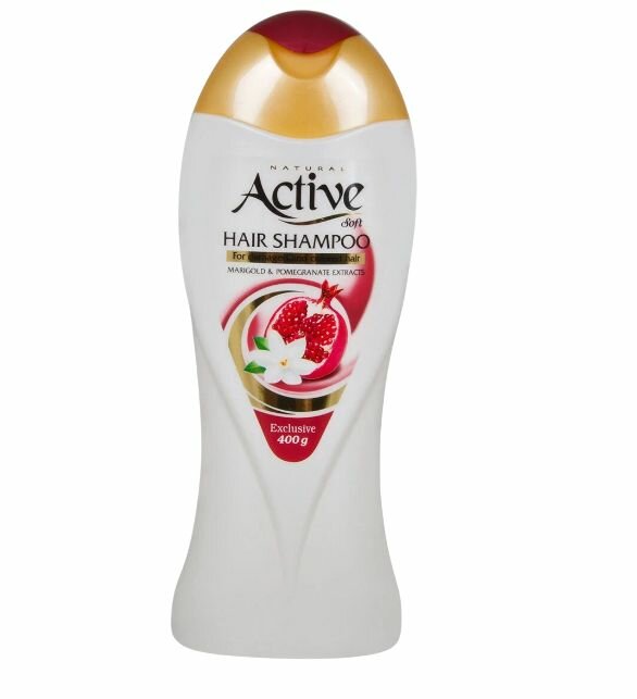 Active Шампунь для окрашенных волос Natural, Экстракт граната и календулы, 400мл, 2шт