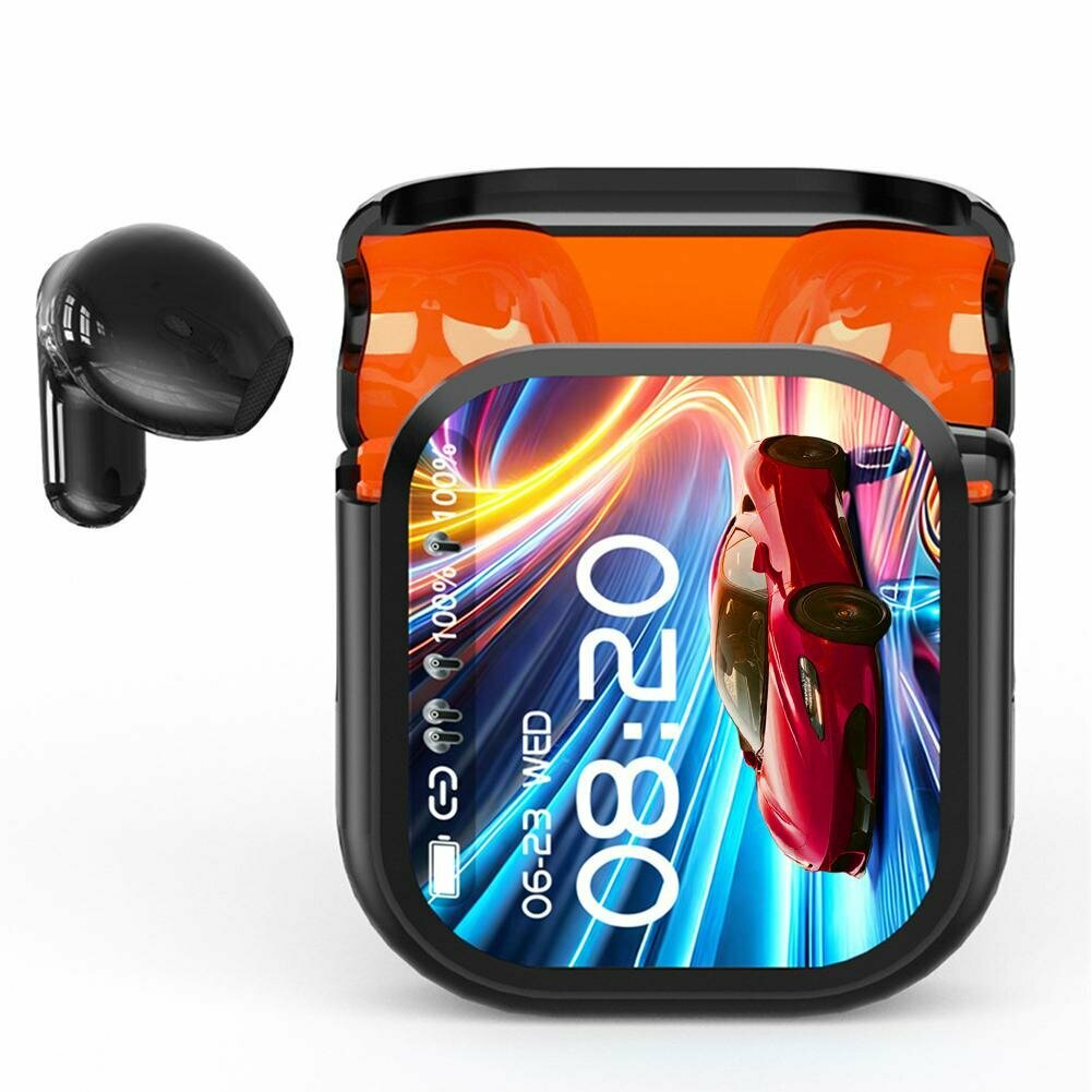 Наушники с 2,01-дюймовым цветным интеллектуальным экраном и функцией перевода с помощью ИИ, перевод в реальном времени на 140 языков, голосовой и текстовый ИИ-помощник, транскрипция в реальном времени, беспроводные Bluetooth-наушники.