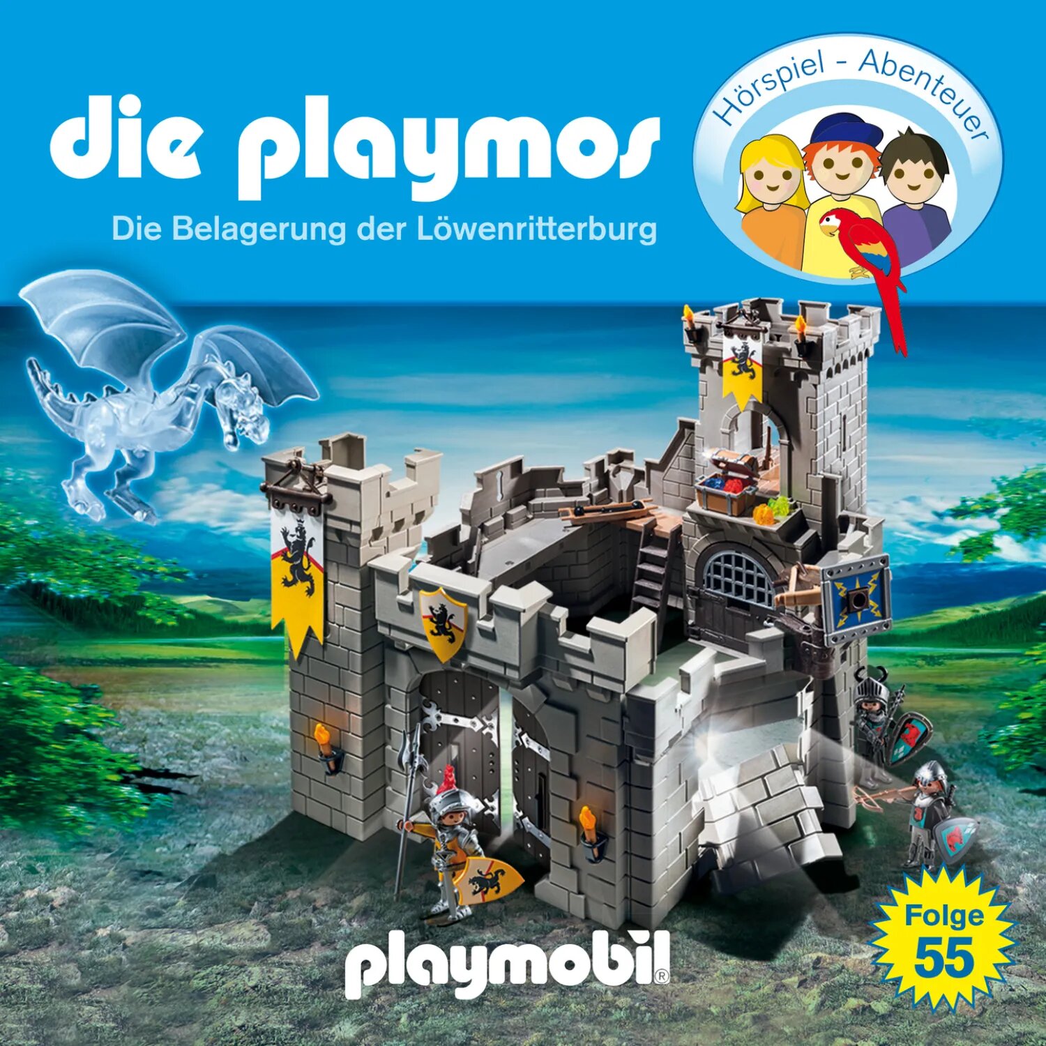 Die Playmos - Das Original Playmobil Hörspiel, Folge 55: Die Belagerung der Löwenritterburg [Аудиокнига]
